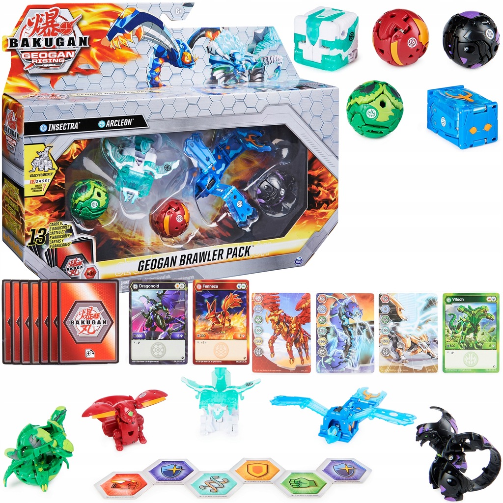 BAKUGAN GEOGAN RISING ZESTAW BRAWLER 5 FIGUREK - 11813565464 - oficjalne archiwum Allegro
