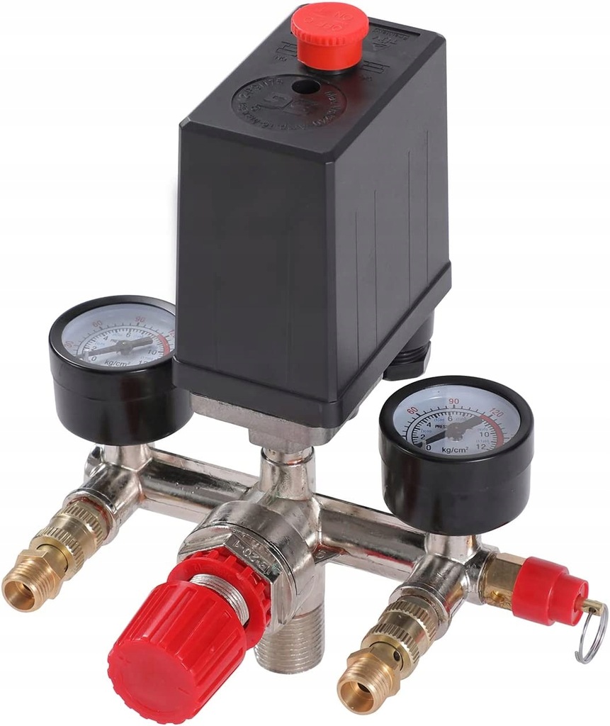 Regulator reduktor ciśnienia manometr kompresora - 12852736158 ...