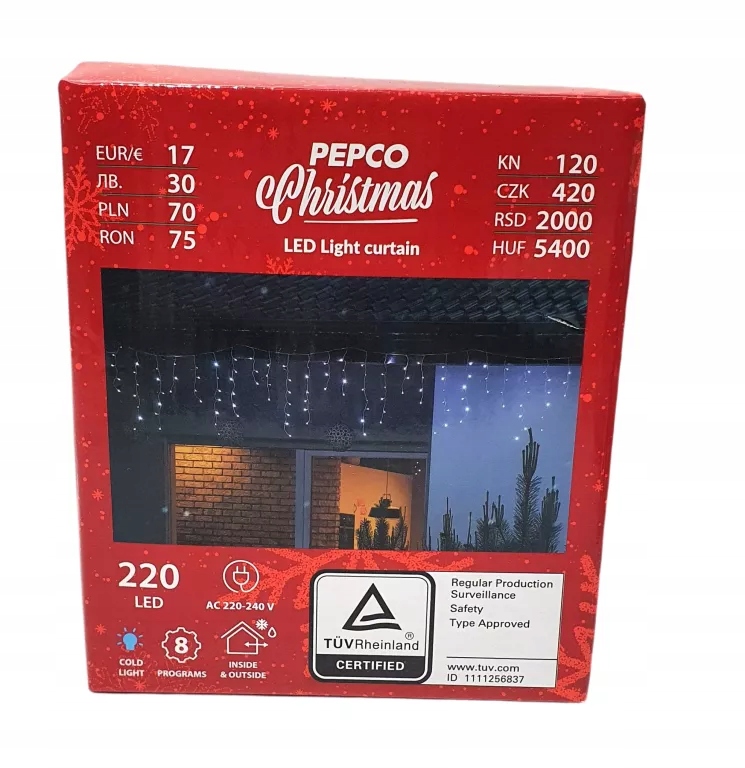 KURTYNA ŚWIETLNA ZEWNĘTRZNA LED 220 - 12775739029 - oficjalne archiwum Allegro