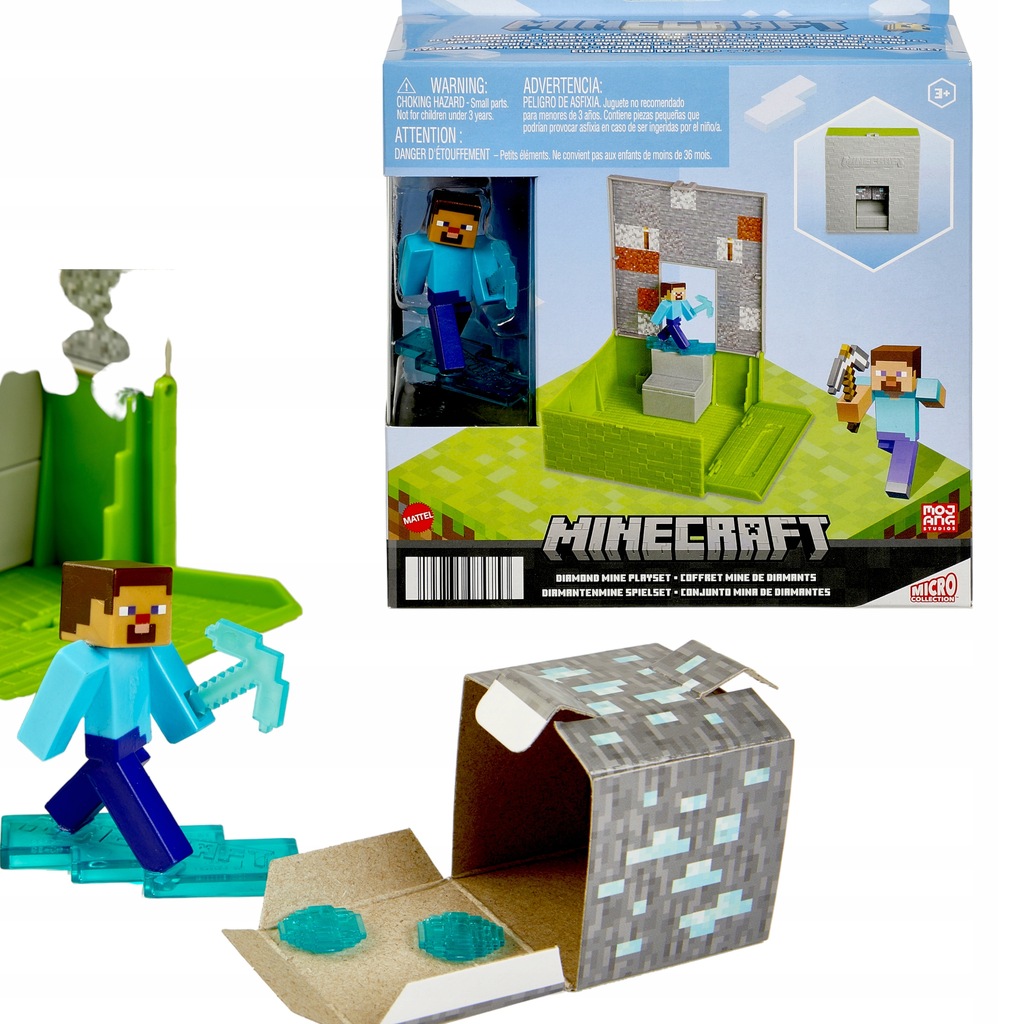 Zestaw Minecraft Steve Mattel Diament Z Gry Dla Fanów Prezent Diamond ...