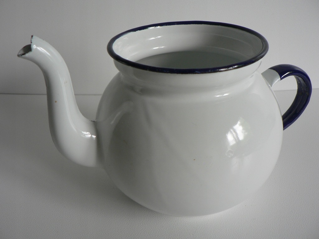 CZAJNIK dzbanek emaliowany czasy PRL stara emalia - 12275777404 - oficjalne archiwum Allegro