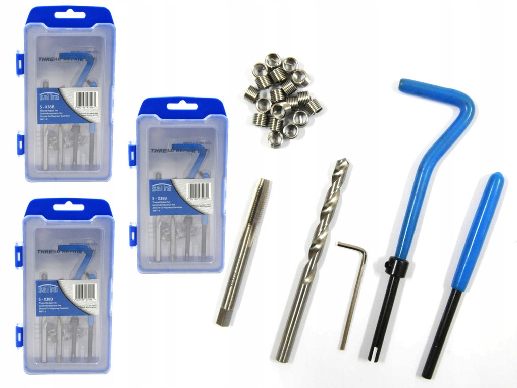 ZESTAW DO NAPRAWY GWINTÓW M6 M8 M10 HELICOIL - 7466645899 - oficjalne archiwum Allegro