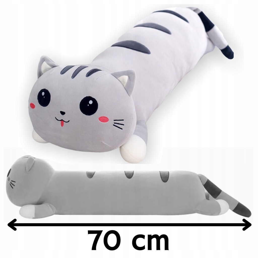 PLUSZAK KOT 70 CM MASKOTKA KOTEK DŁUGI KOT DUŻY - 12564720128 ...