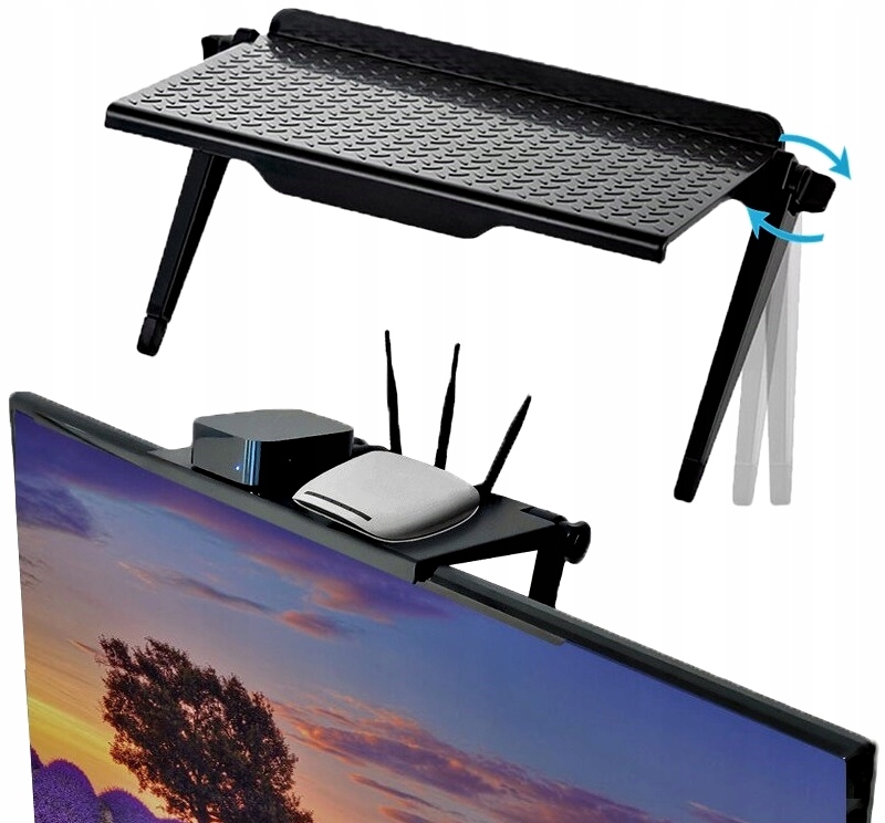 PÓŁKA RTV NA TELEWIZOR POD DEKODER KONSOLE SZAFKA NA ROUTER MODEM ...