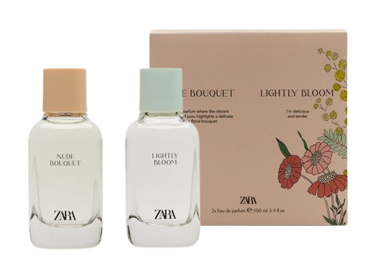 Z411 WODY PERFUMOWANE ZARA NUDE BOUQUET + LIGHTLY BLOOM 2 X 100 ML - 14790421276 - oficjalne ...