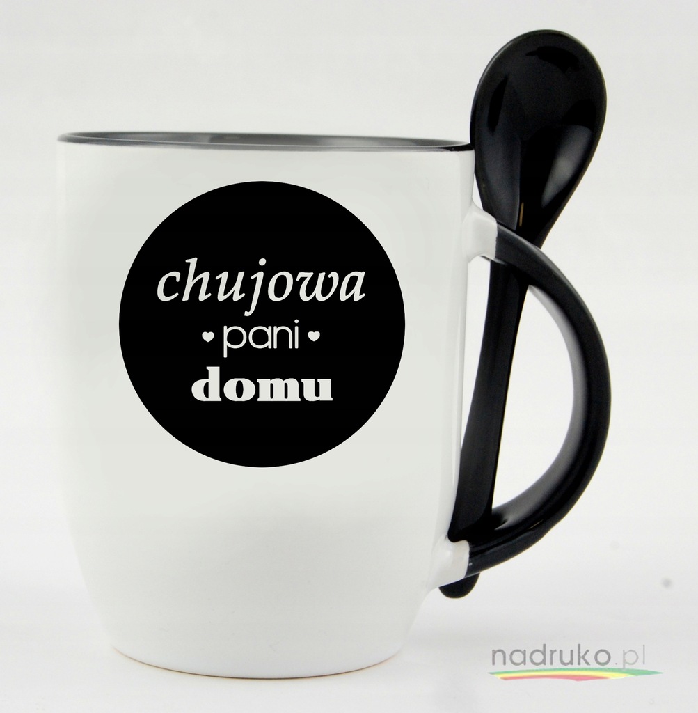 Kubek z łyżeczką chuj*owa Pani domu - 11560518402 - oficjalne archiwum ...