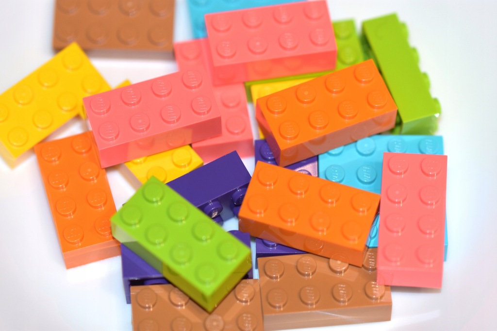 LEGO mix kolorów klocek 2x4 3001 50szt - 15003311265 - oficjalne archiwum Allegro