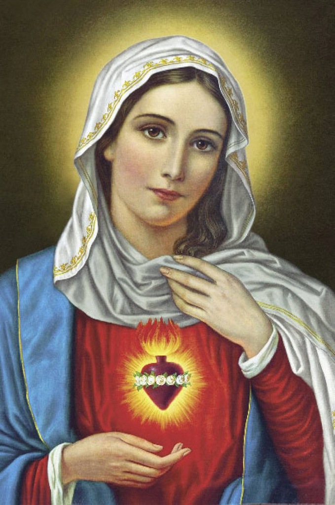 Serce Maryi - Obrazek z modlitwą (100 szt) - 12444163836 - oficjalne ...