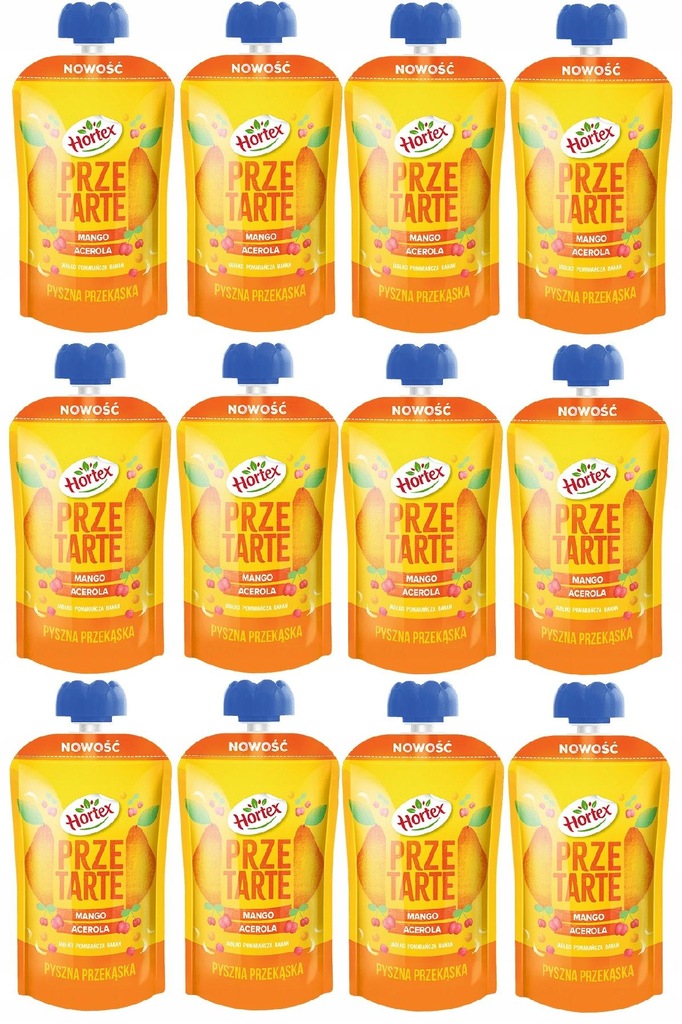 Hortex Przetarty MUS Mango Acerola 12 x 100g - 11326682158 - oficjalne archiwum Allegro