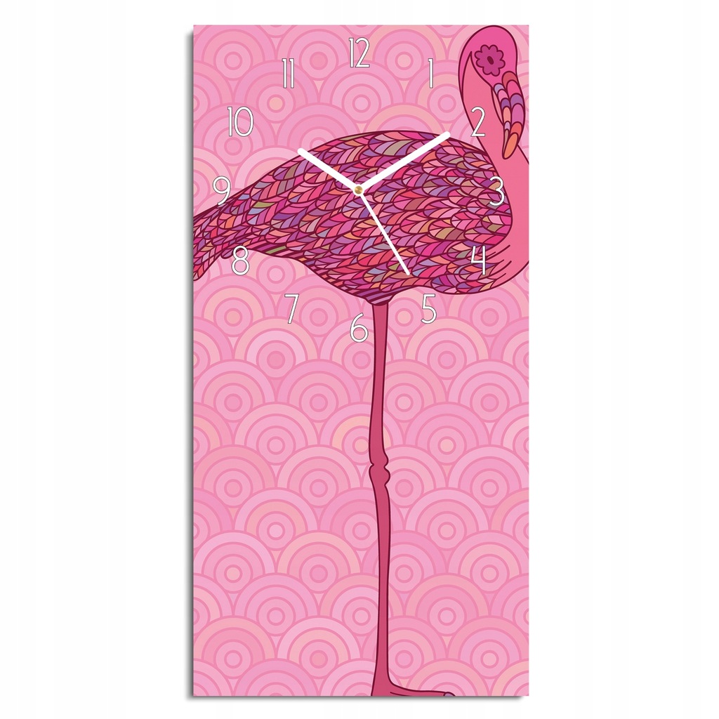 zegar na ścianę Ptak flaming rysunek 30x60 ozdobny - 10801461620 ...