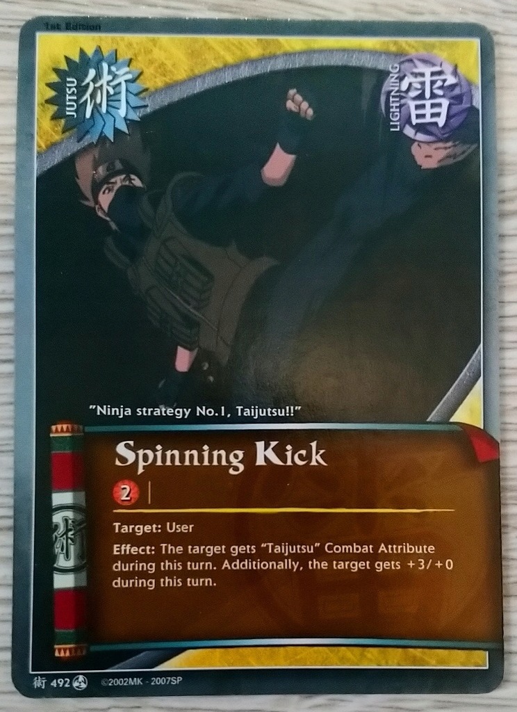 Karta Naruto CCG Jutsu Spinning Kick - J-492 - 13248904792 - oficjalne ...
