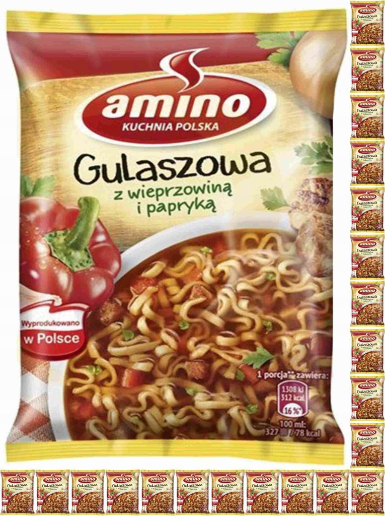(x22) AMINO Nudle Gulaszowa 61g - 12669530526 - oficjalne archiwum Allegro