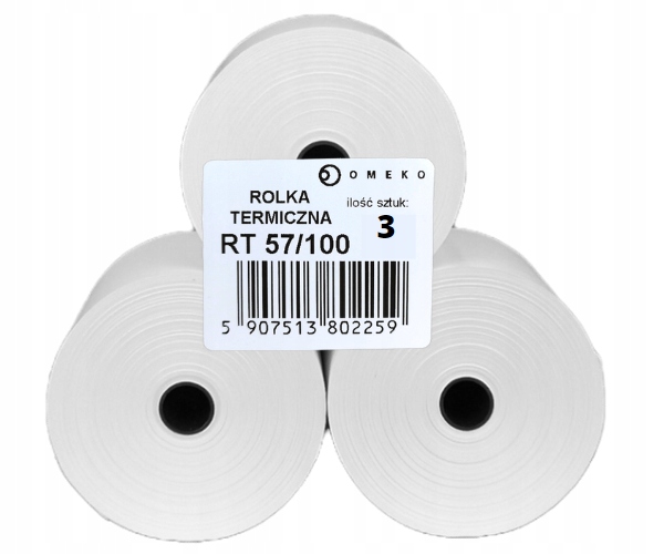 Rolki termiczne 57x100 rolka do kasy fiskalnej 3sz - 12108333340 ...