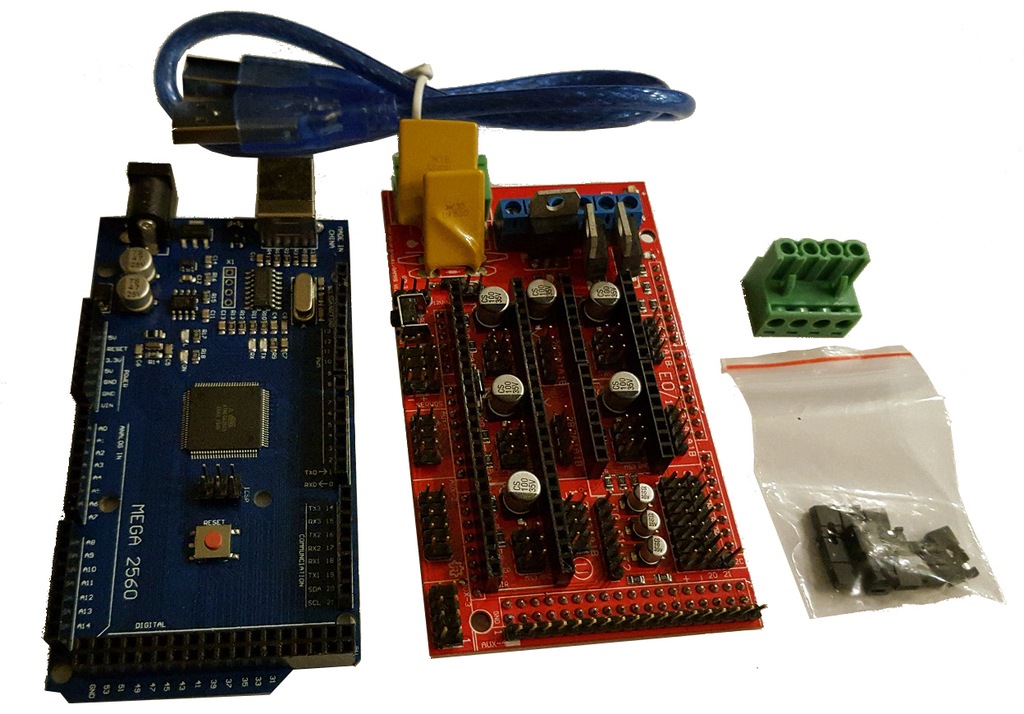 Zestaw RepRap Arduino MEGA 2560 + RAMPS 1.4 + USB - 7430476681 ...