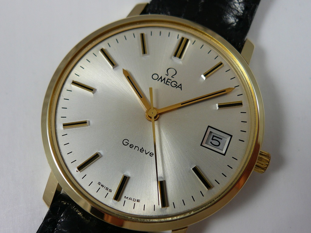 OMEGA Geneve złota 14k/585* 1972 *GWARANCJA* oryg. pudełko i klamra ...
