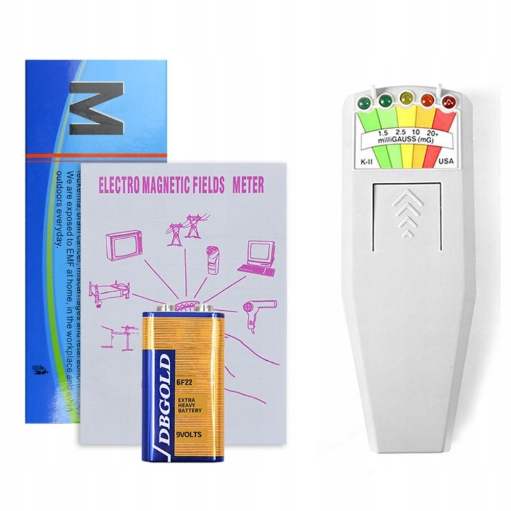 MIERNIK GAUSSA POLA ELEKTROMAGNETYCZNEGO EMF K2 Pesymistyczny Baterie ...