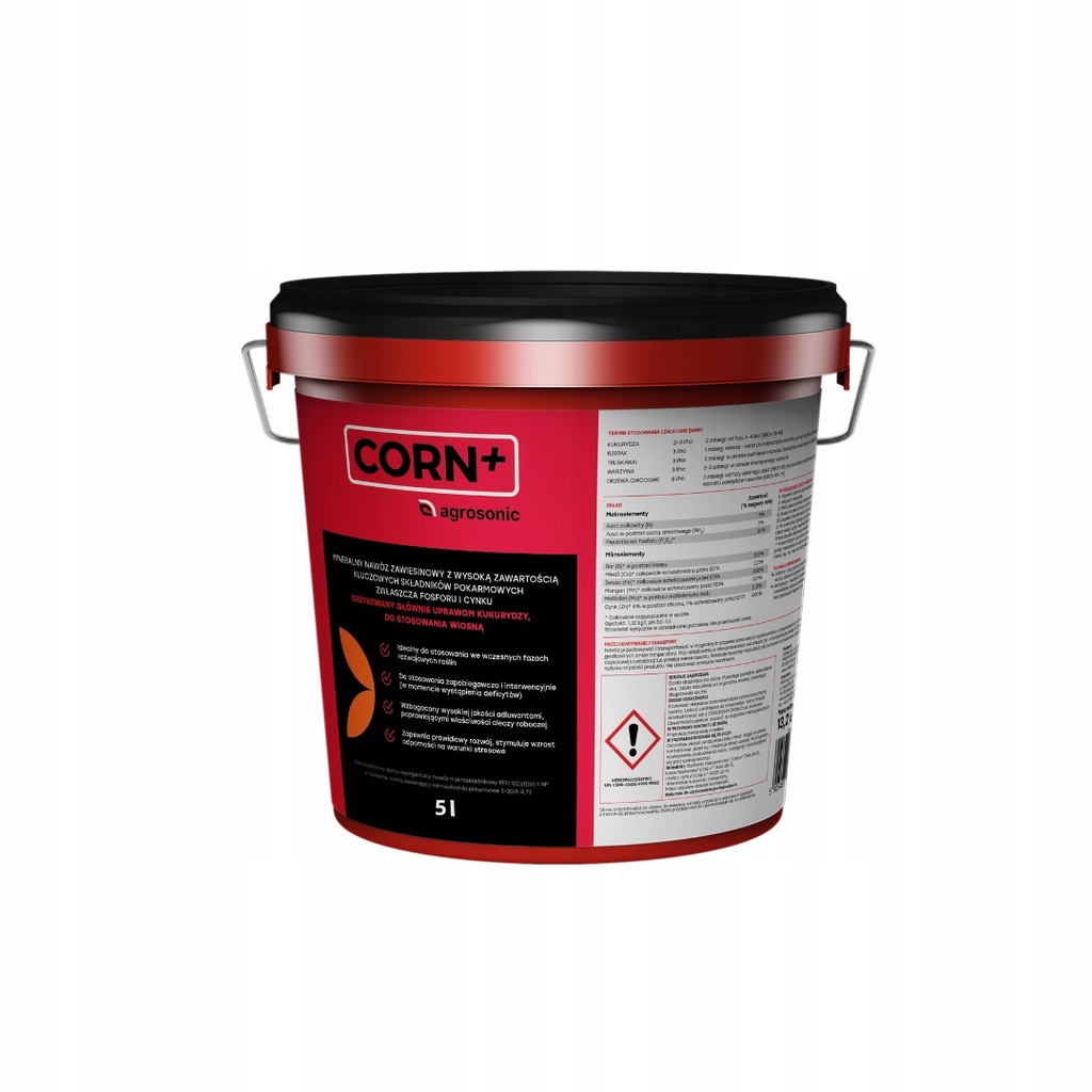 AGROSONIC Corn+ nawóz dolistny – większe plony lepsze pobieranie NPK 5L ...