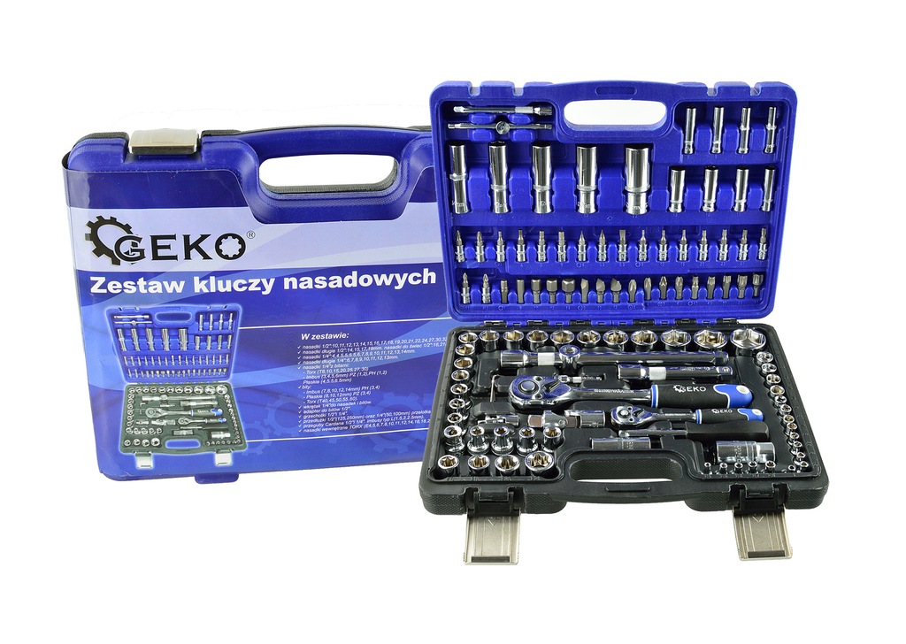 ZESTAW KLUCZY NASADOWYCH 108el KLUCZE TORX GEKO - 6738962987 - oficjalne archiwum Allegro