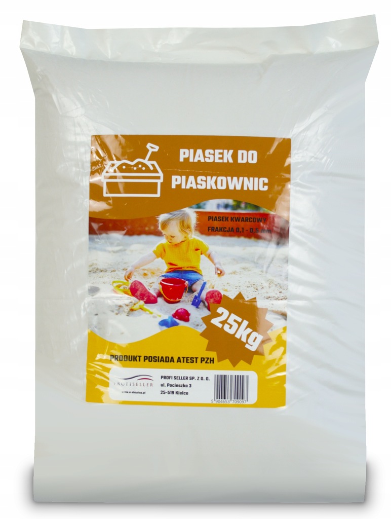 PIASEK DO PIASKOWNICY DLA DZIECI ATEST PZH 25kg - 12346240263 ...