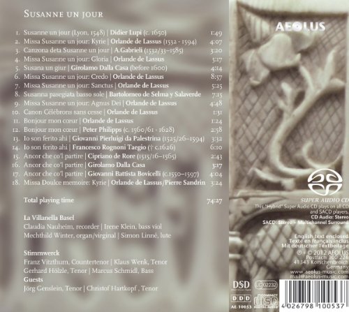 Susanne un Jour - Madrigals by Lassus Philipps Palestrina/a.o ...