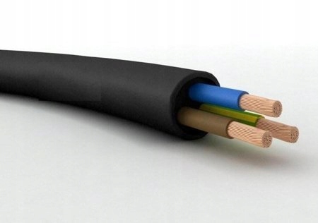 Przewód kabel prądowy linka OMY czarny 3x0,75 1m - 9192930570 - oficjalne archiwum Allegro