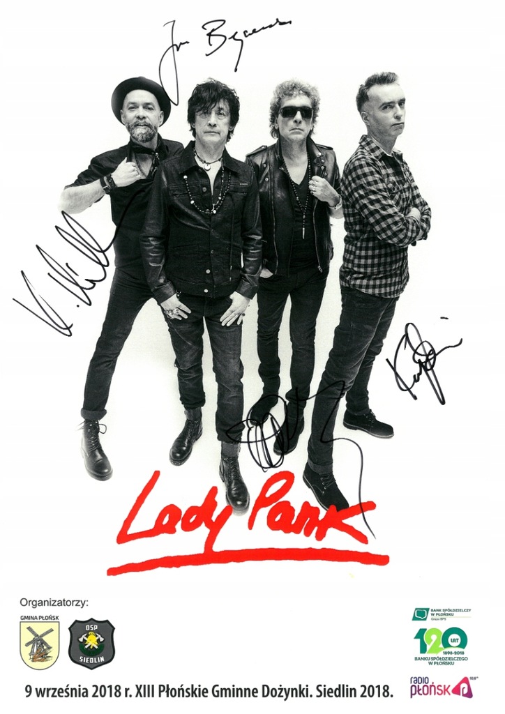 Plakat zespołu Lady Pank z autografami [WOŚP2023] - 13177584844 ...