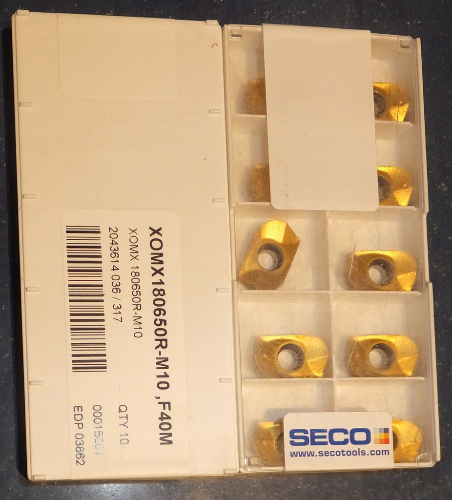 Płytki Seco XOMX 180650R-M10 F40M XOMX 18 06 50 FV - 7722317578 - oficjalne archiwum Allegro