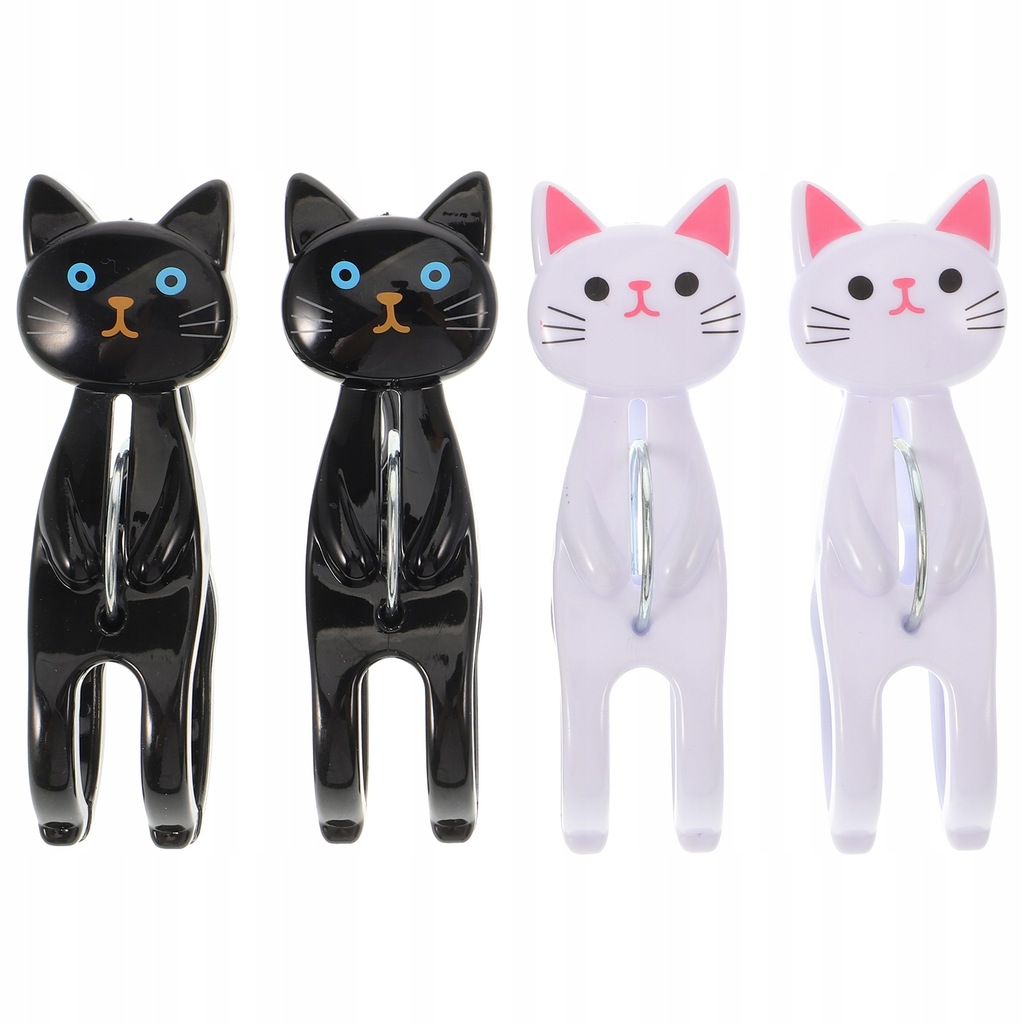 Plastic Laundry Clips Cat Clothespin Towel Rack 4 - 14799821798 ...