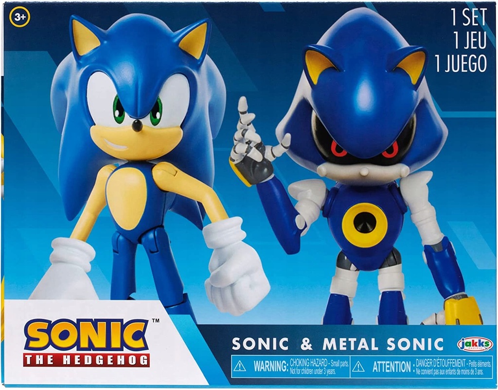 SONIC THE HEDGEHOG ZESTAW SONIC METAL SONIC JAKKS - 12794624102 ...