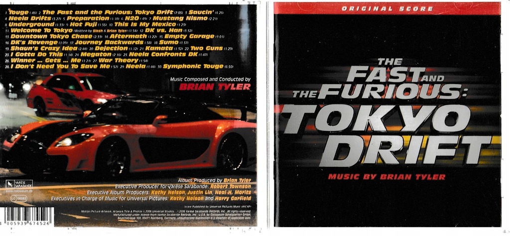Płyta CD Brian Tyler - The Fast And The Furious: Tokyo Drift 2006 Soundtrac - 14983536422 ...