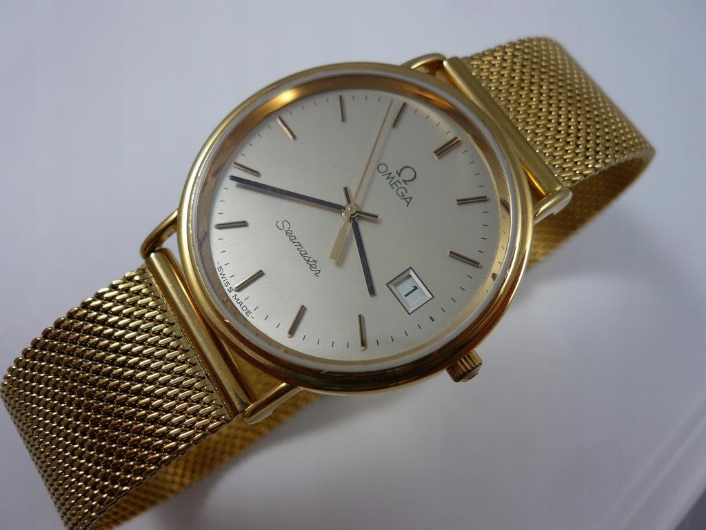OMEGA Seamaster- złota 18k/750 **SUPER STAN -Box ! - 13226891597 ...