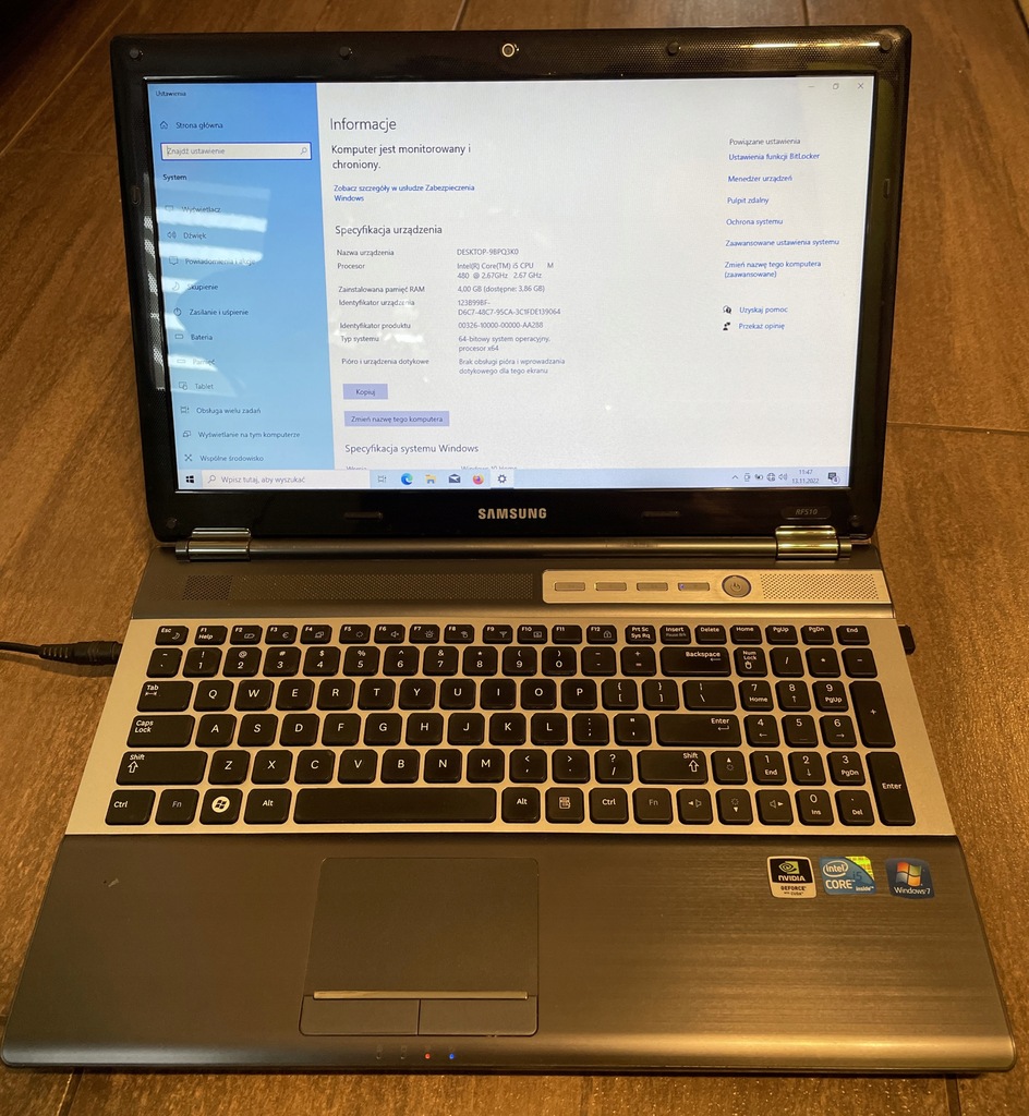 Samsung RF510 (NP-RF510-S06PL) 4GB/120GB SSD - 12864523638 - oficjalne archiwum Allegro