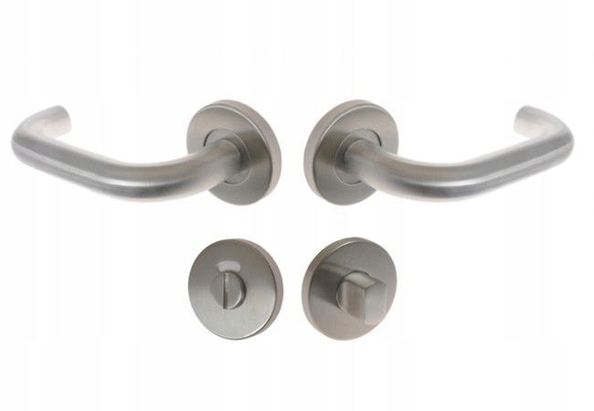 Klamka DORMA PURE ppoż stal okrągły WC toaleta - 12682570207 ...