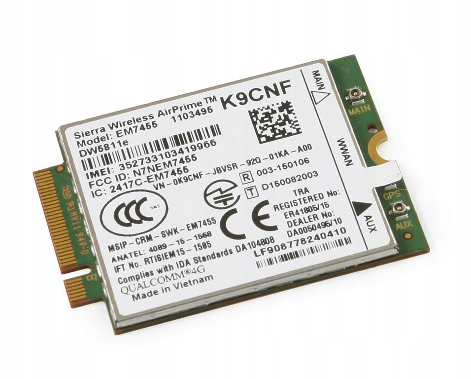 Modem LTE 4G Sierra EM7455 DW5811e DO LENOVO X260 X270 01AX748 ...