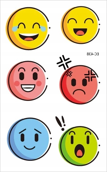 TATUAŻ TYMCZASOWY BUŹKA MINKI EMOTKA EMOTKI EC438 - 9308656050 ...