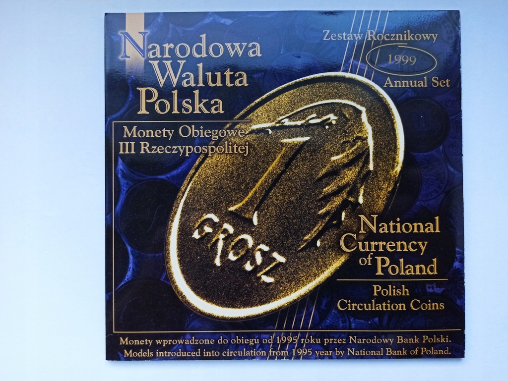 NARODOWA WALUTA POLSKA. ZESTAW ROCZNIKOWY 1999. SET MENNICZYCH MONET ...