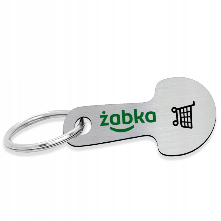 Brelok żeton otwieracz do wózka + WŁASNE LOGO - 11699167312 - oficjalne archiwum Allegro