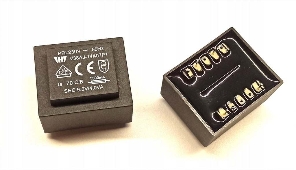 Transformator zalewany trafo 9V 4VA 4W - 13146973598 - oficjalne archiwum Allegro