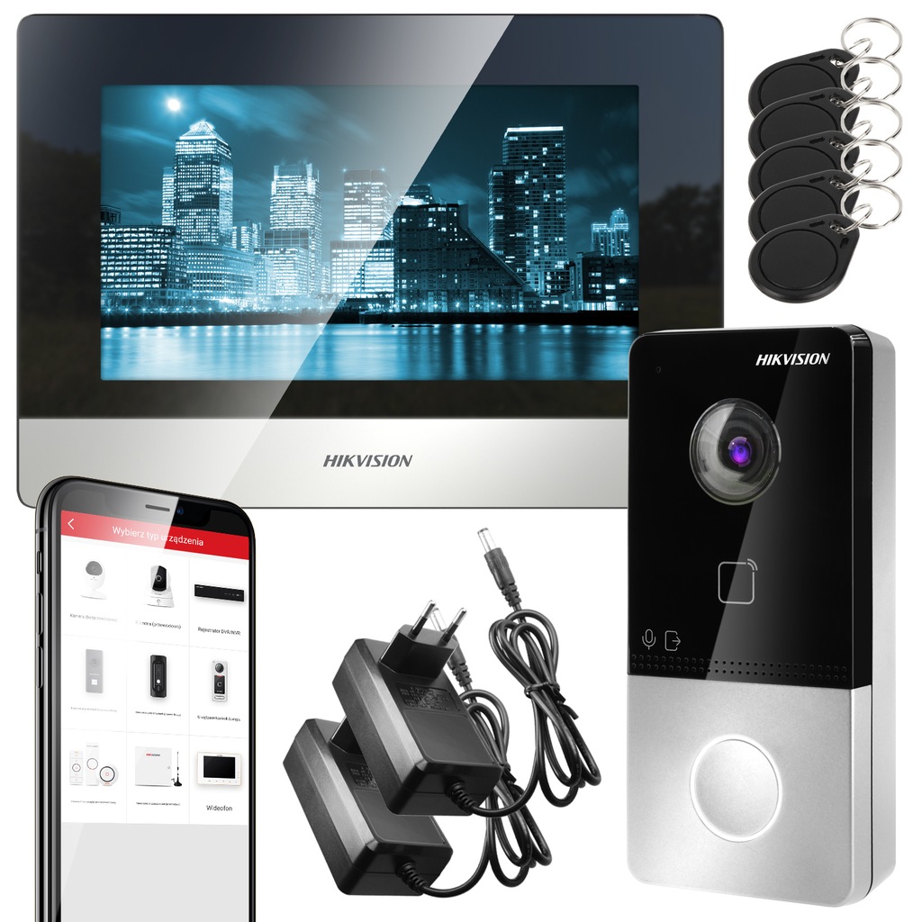 Wideodomofon DS-KIS603-P HIKVISION 1080p Wi-Fi - 11662355075 ...