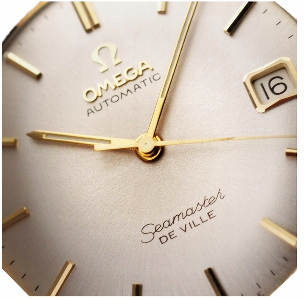 OMEGA SEAMASTER DE VILLE AUTOMAT ZŁOTY 14K/SS p.585 GOLD IDEAŁ zegarek ...