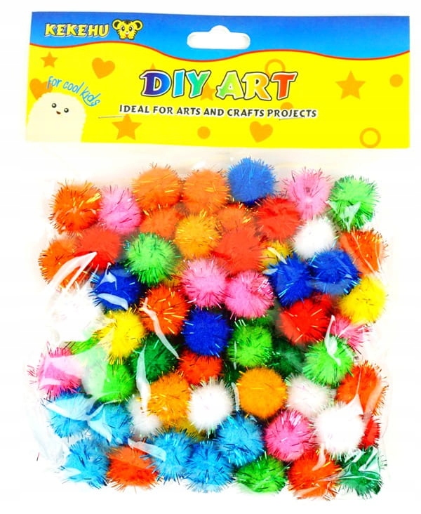 POMPONIKI DEKORACYJNE metalizowane 1,5 cm mix - 12628441992 - oficjalne ...