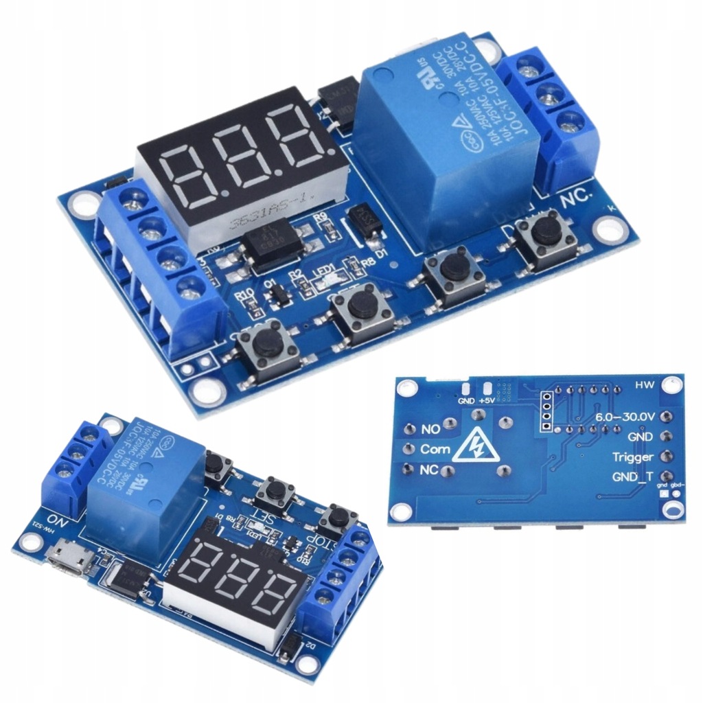 PRZEKAŹNIK CZASOWY Włącznik Cyklowy Timer 0-999min - 13881960550 - oficjalne archiwum Allegro