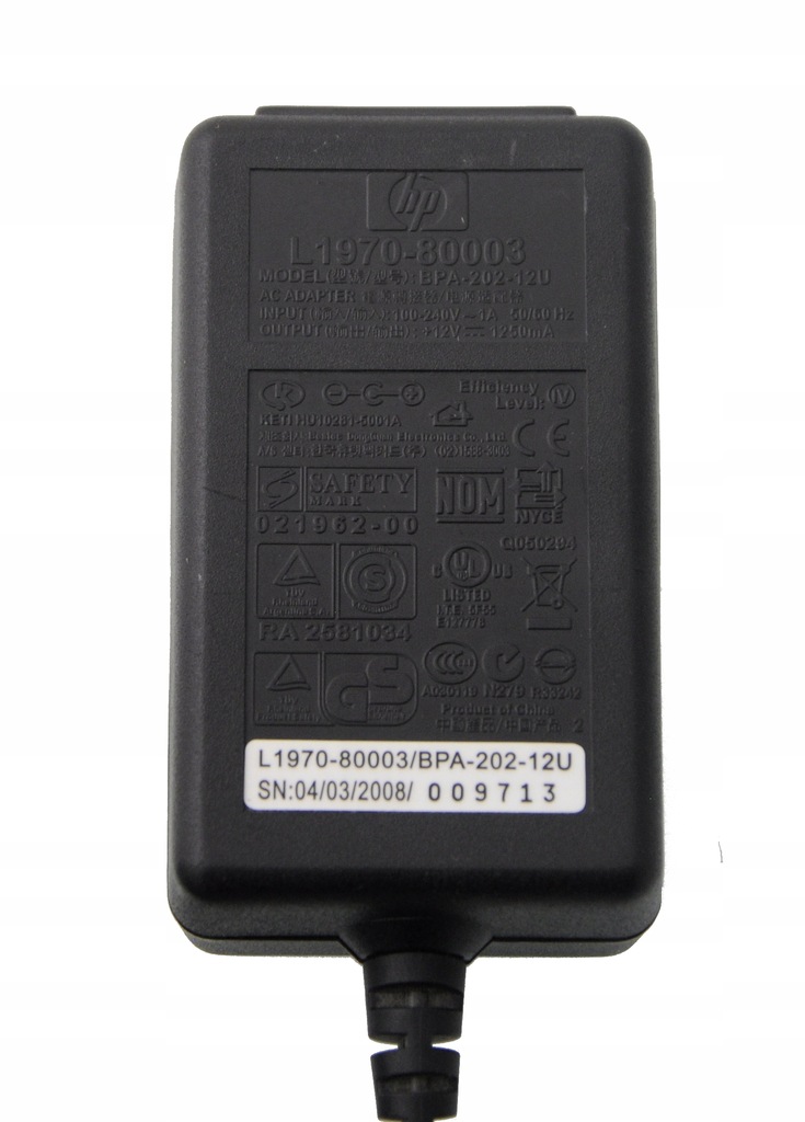 Zasilacz HP L1970-80003 ScanJet 12V 1250mA - 7730725867 - oficjalne ...