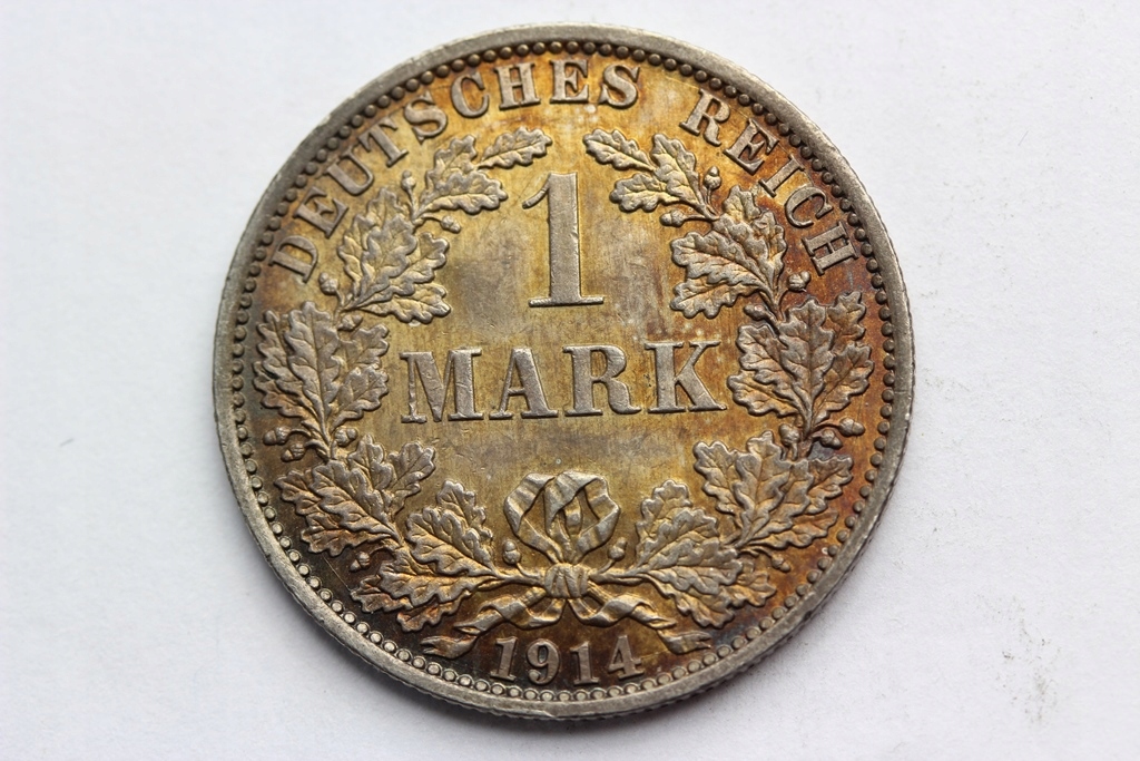 1 MARKA KAISERREICH PRUSY 1914 -A- BERLIN MENNICZA - 13924893029 ...