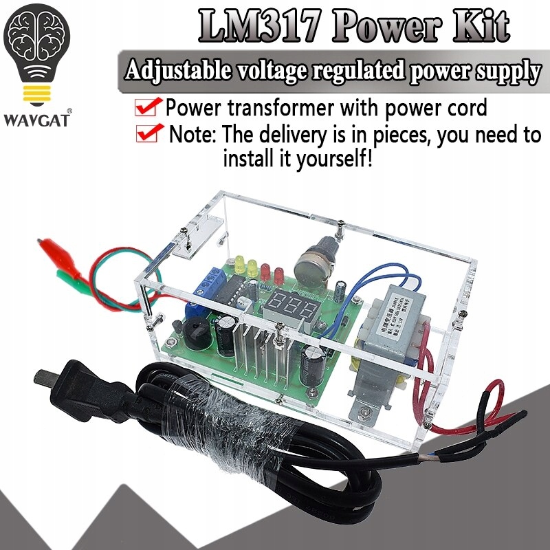 EU 220V DIY LM317 Adjustable Voltage Power Supply - 12540823237 - oficjalne archiwum Allegro