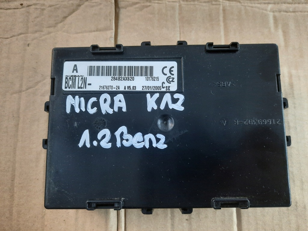MODUŁ BCM SKRZYNKA NISSAN MICRA K12 1,2 BENZYNA - 10117984906 ...