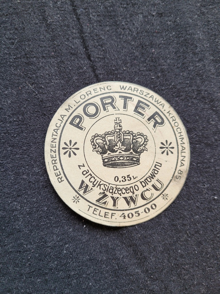 Piwo PORTER Browar Żywiec Etykieta Lorenc STAN ! - 11848661921 - oficjalne archiwum Allegro