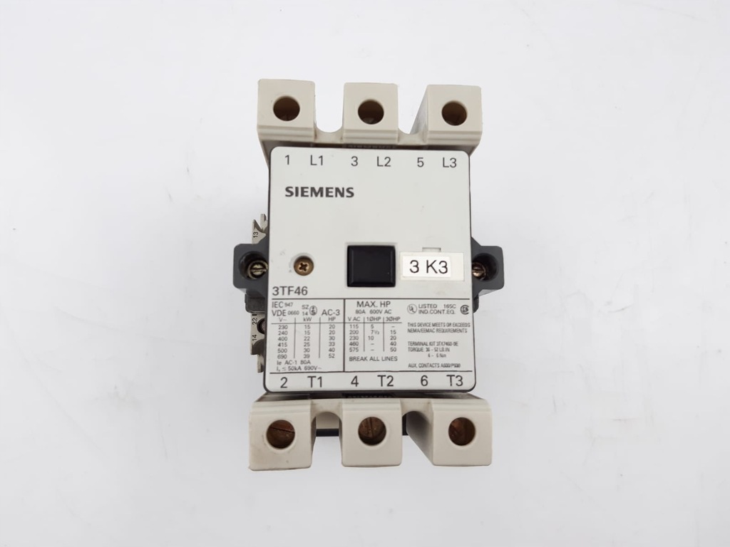 Купить КОНТАКТОР SIEMENS 3TF46 24В 80А: отзывы, фото и характеристики ...