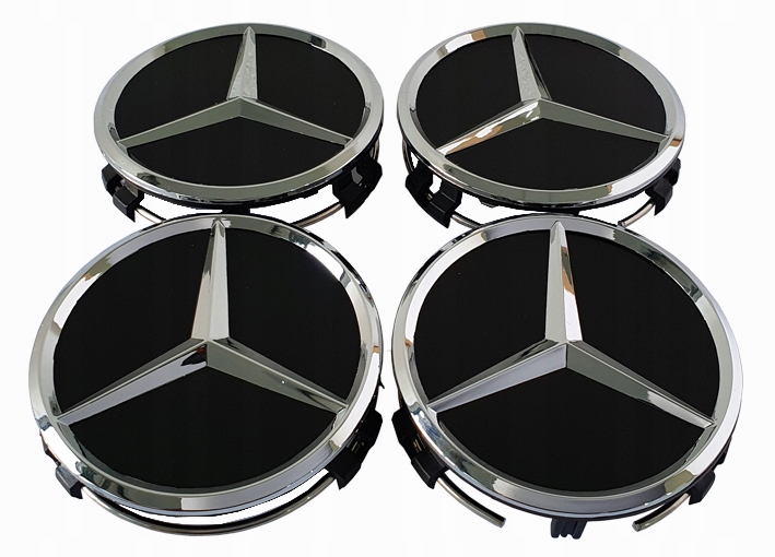 DEKIELKI ZAŚLEPKI DEKLE FELG KAPSLE MERCEDES 75MM - 13773666571 - oficjalne archiwum Allegro