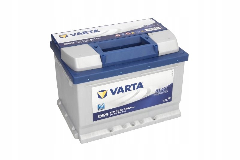 AKUMULATOR VARTA BLUE D59 60AH 540A P+ 560409054 - 11056480644 - oficjalne archiwum Allegro
